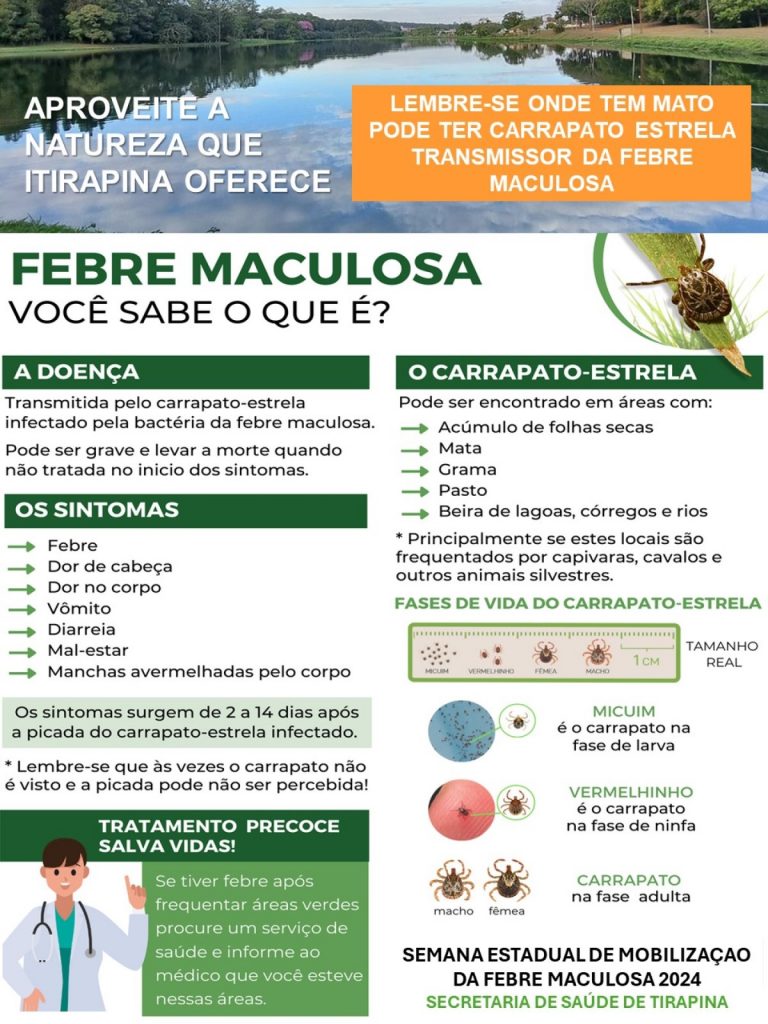 Você sabe o que é a Febre Maculosa? | Prefeitura Municipal de Itirapina